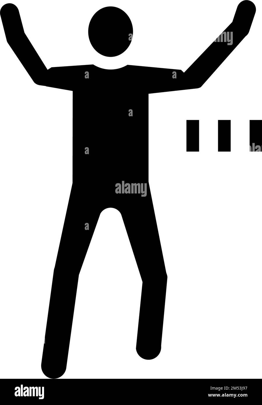 Warning pose Black and White Stock Photos & Images - Alamy