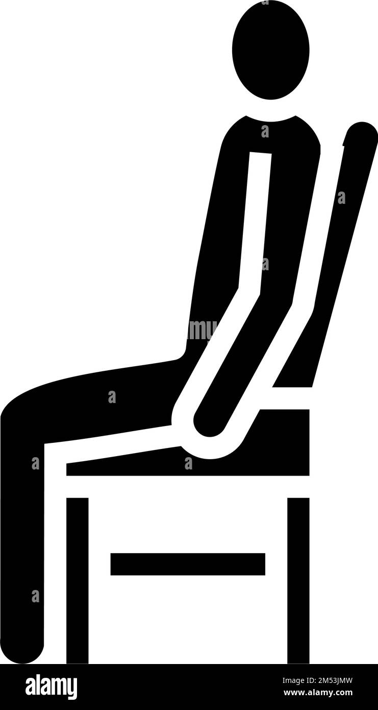 sit man silhouette glyph icon vector illustration Stock Vector Image ...