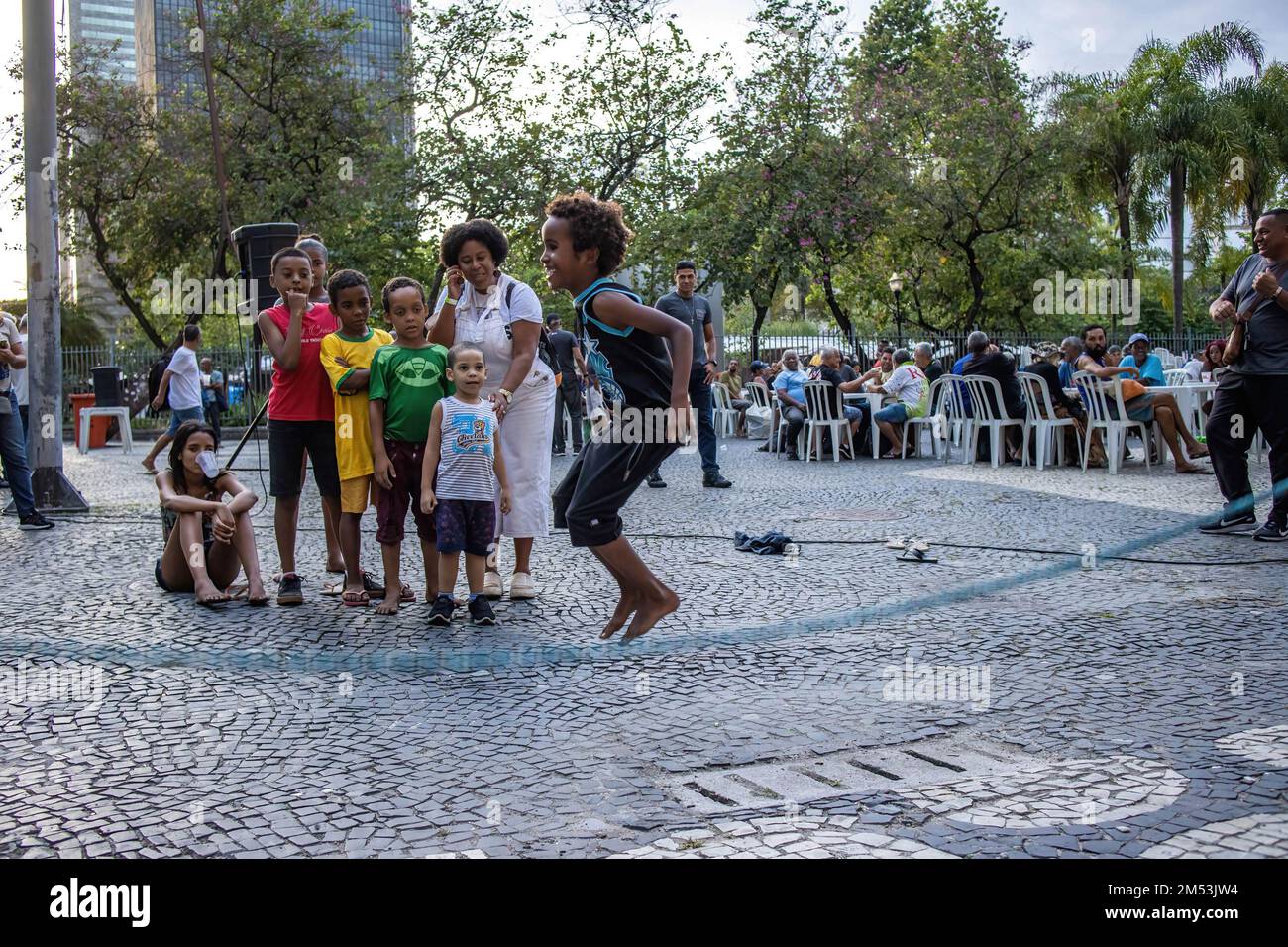 Rio De Janeiro, Brazil. 24th Dec, 2022. Homeless children play before ...