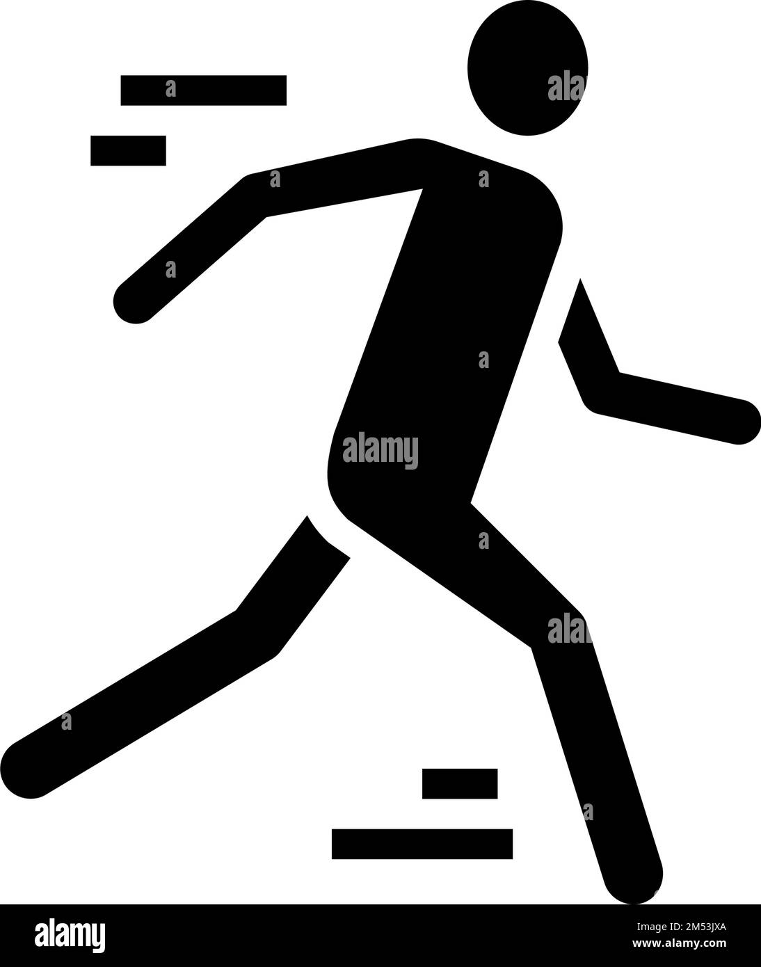 run man silhouette glyph icon vector illustration Stock Vector Image ...