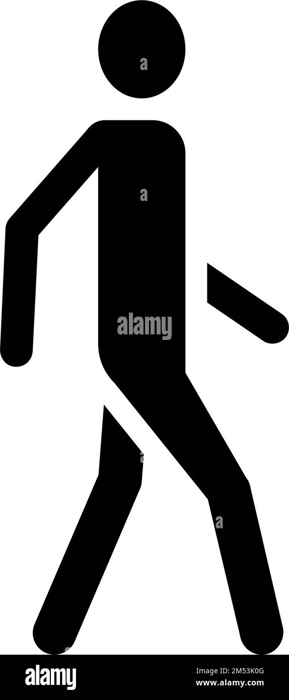 walk man silhouette glyph icon vector illustration Stock Vector Image ...