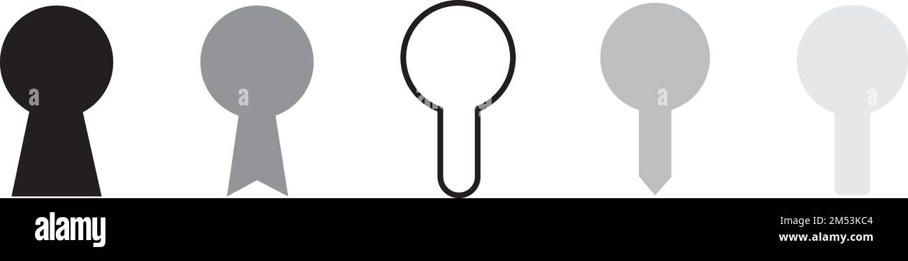 A vector illustration of the keyhole icons and door lock shape logos ...