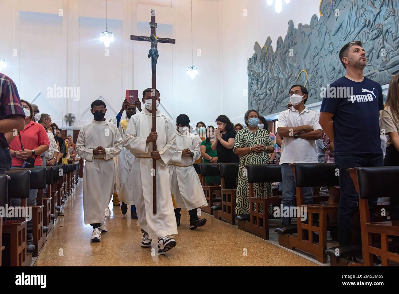 Catholic altar boy's cross hi-res stock photography and images - Alamy