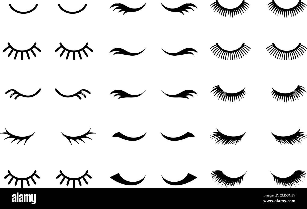 Cartoon Eyes With Eyelashes