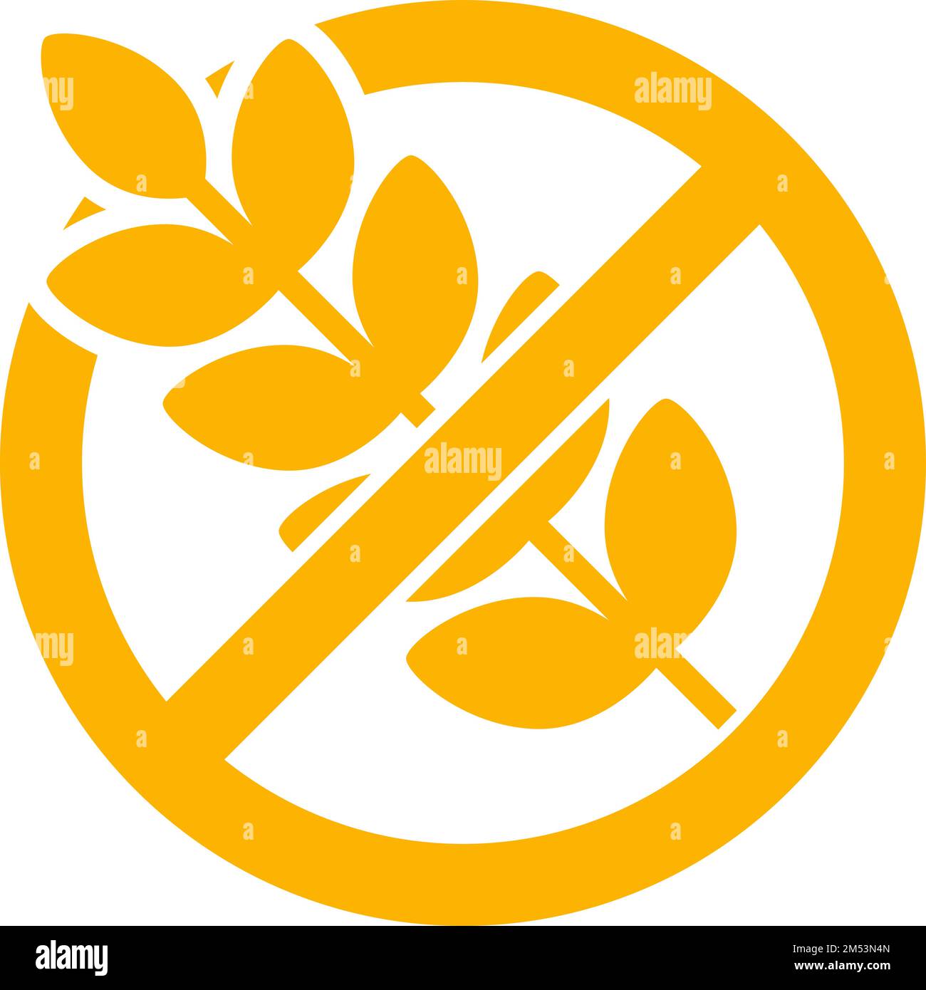Gluten free isolated label icon. No wheat vector symbol for package of ...