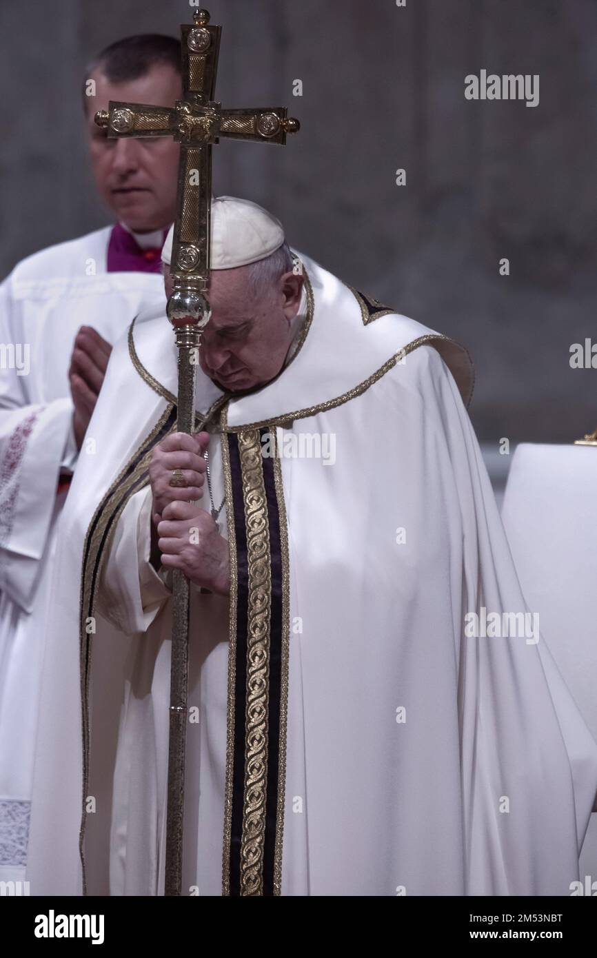 Vatican City, Vatican, 24 December 2022. Pope Francis celebrates ...