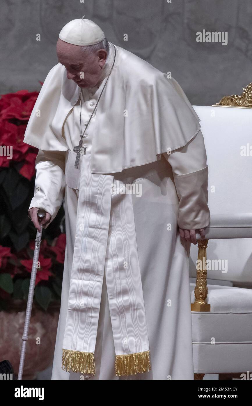 Vatican City, Vatican, 24 December 2022. Pope Francis celebrates ...