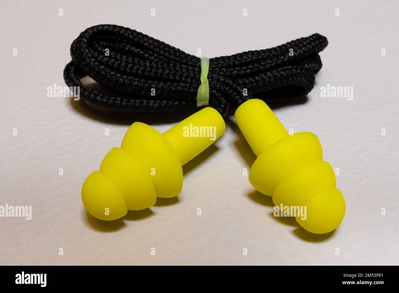 Silicone ear plugs for human ears on white background Stock Photo - Alamy