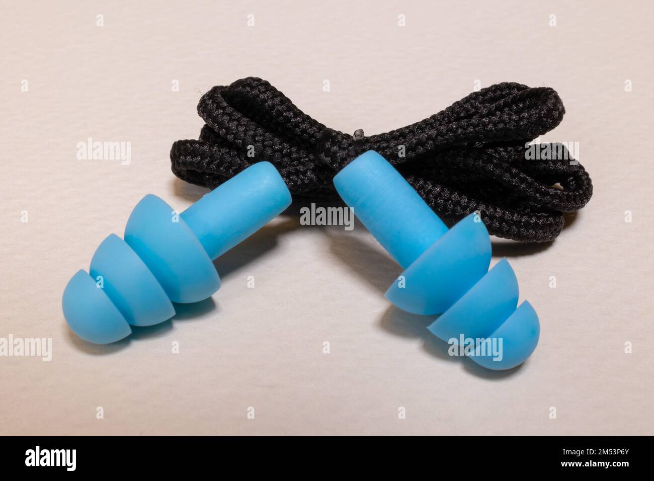 Silicone ear plugs for human ears on white background Stock Photo - Alamy