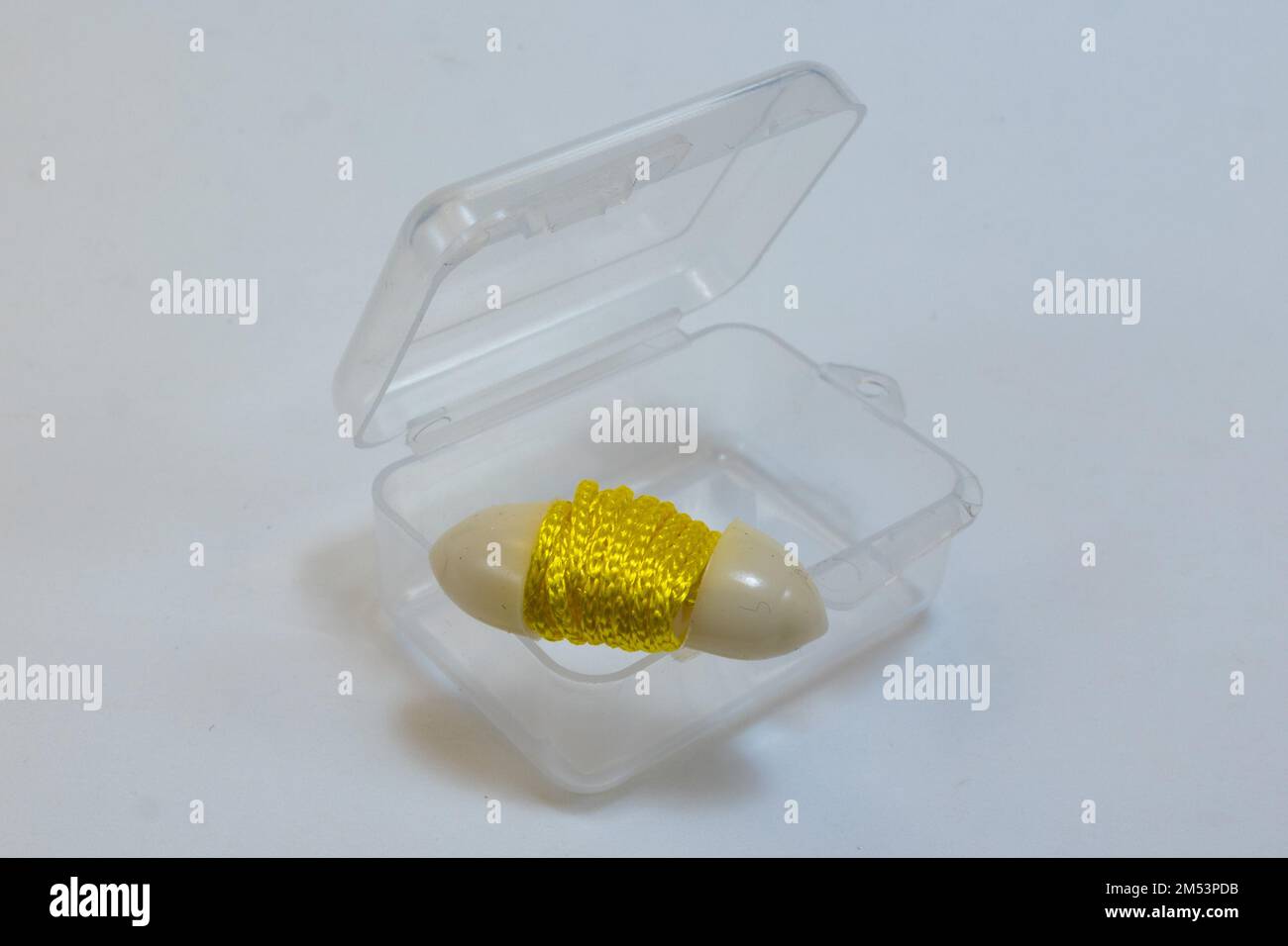 Silicone ear plugs for human ears on white background Stock Photo - Alamy