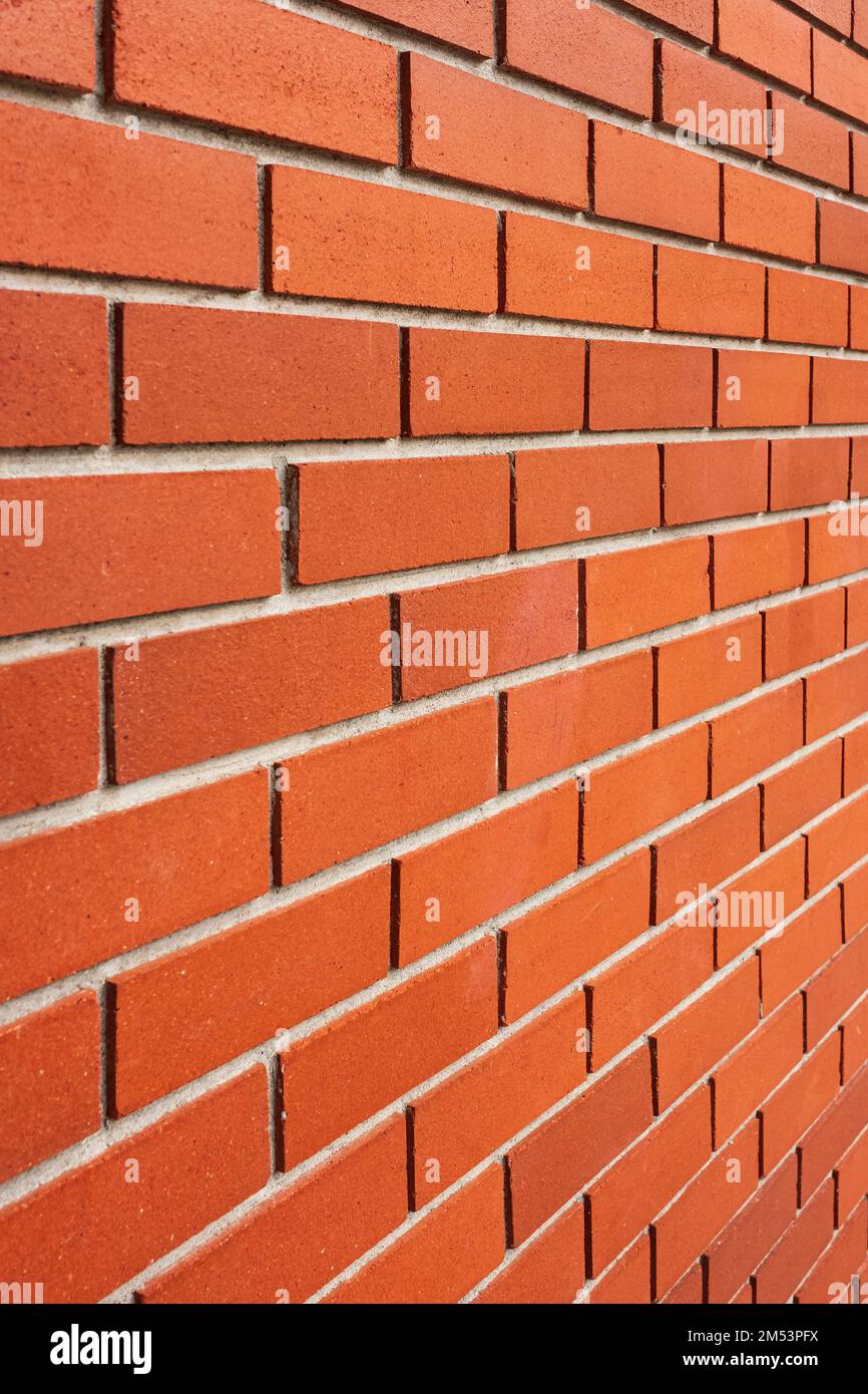 Beautiful red brick wall, details. New brick wall pattern background ...