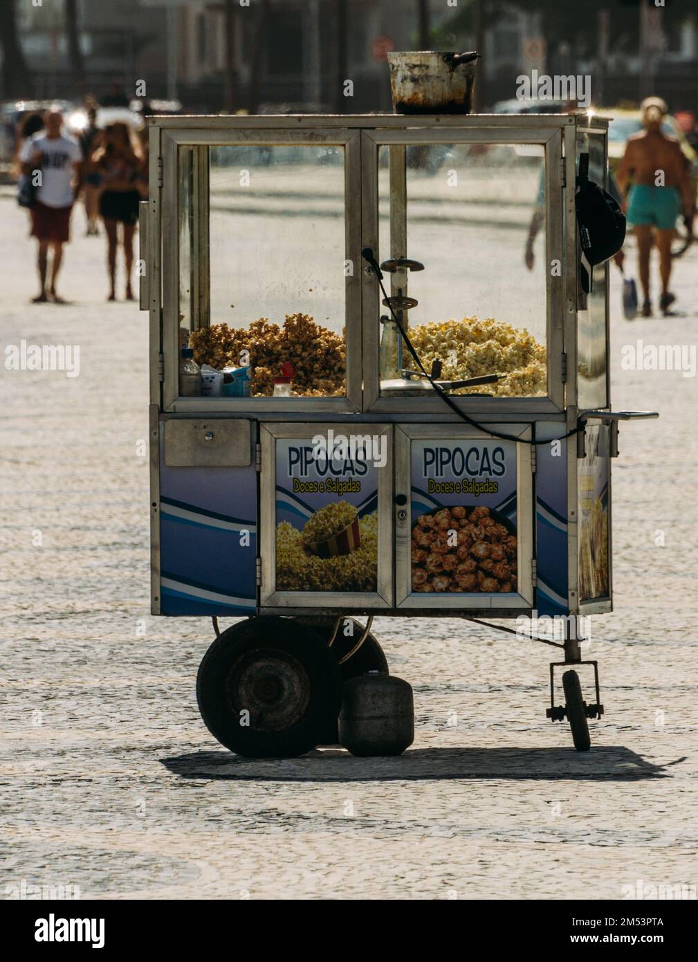 Sweet and salty popcorn for sale at Copacabana Beach in Rio de Janeiro ...