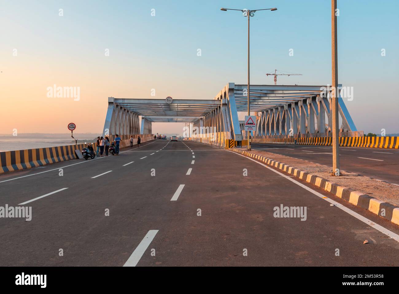Cortalim, Goa - India - Dec 25th 2022: New Zuari Bridge - Cable Bridge ...
