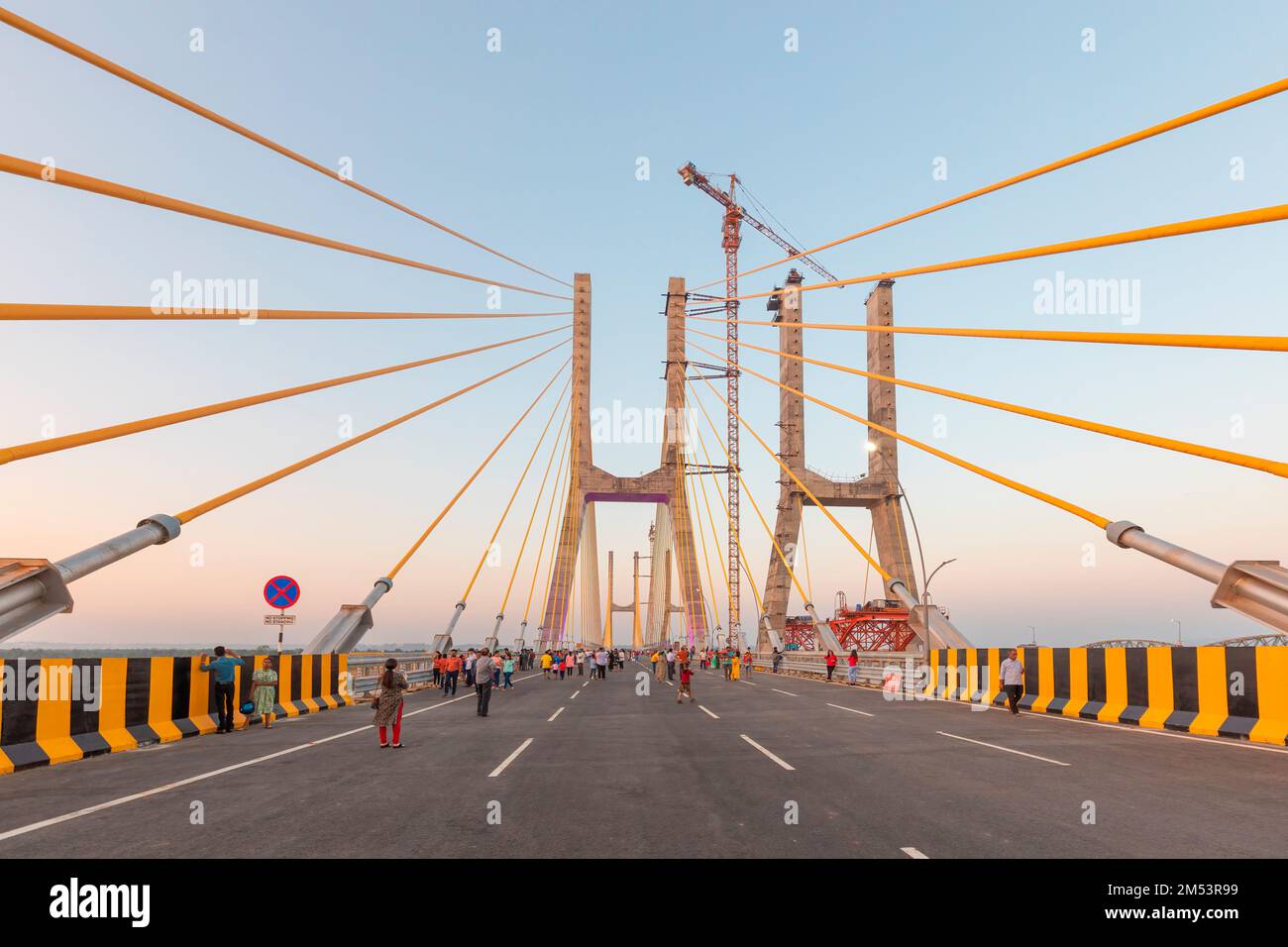 Cortalim, Goa - India - Dec 25th 2022: New Zuari Bridge - Cable Bridge ...