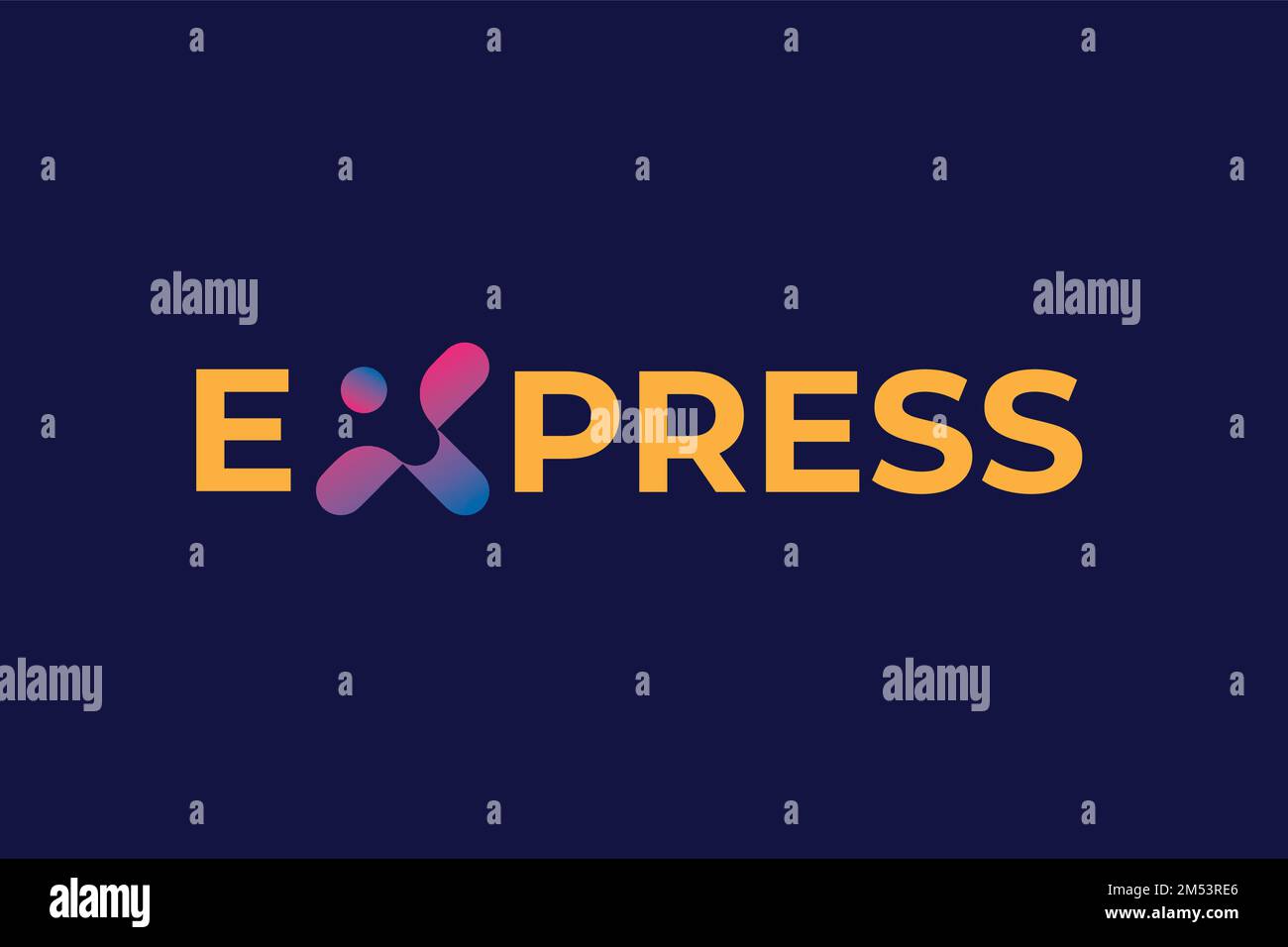 A vector logo of Fast Express Delivery, Simple Template Design on blue ...