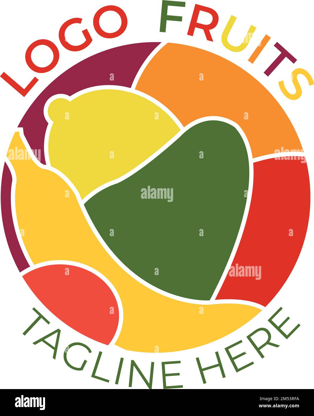 A Fresh fruit logo design, vector template.Healthy organic food symbol ...