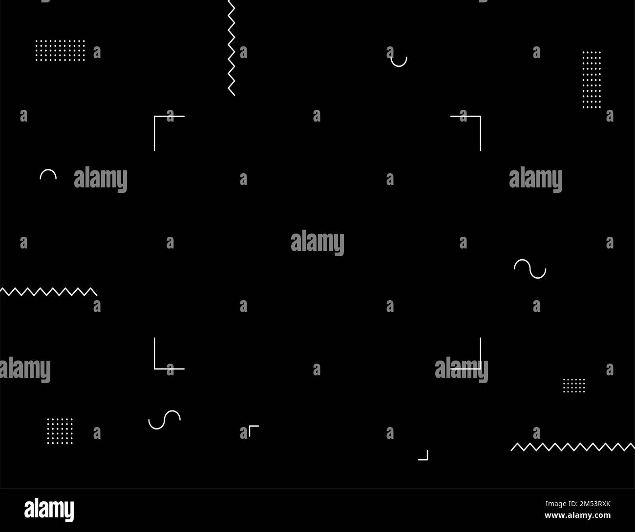 Vector background pattern. A design element. Small elements on a black ...