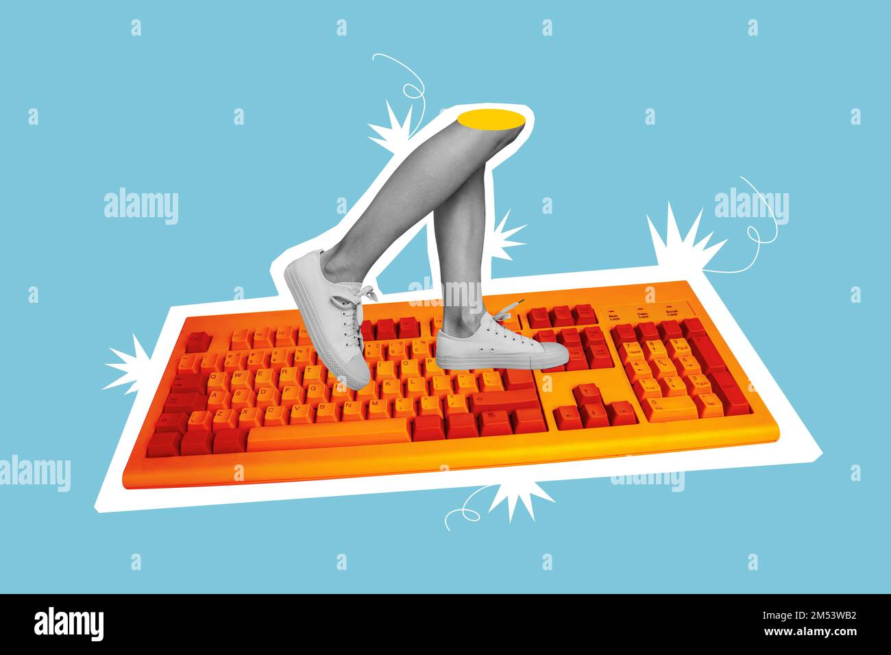 Collage photo creative artwork designed promo advertisement legs ...