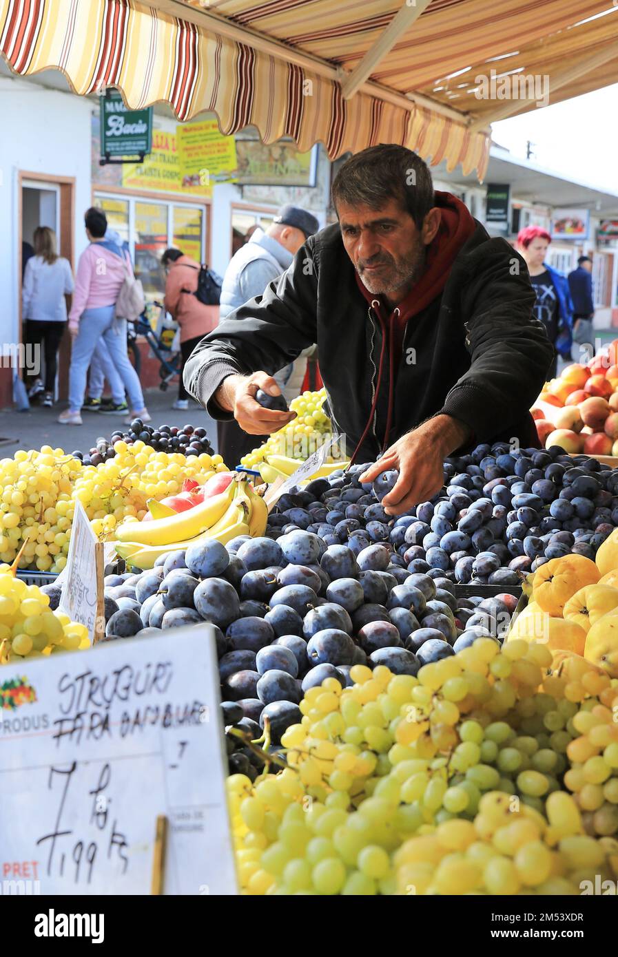 Cibin market selling fresh produce in the historic city of Sibiu ...