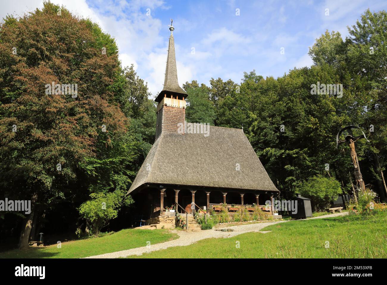 Astra open air ethnographic museum, with traditional folkloric ...
