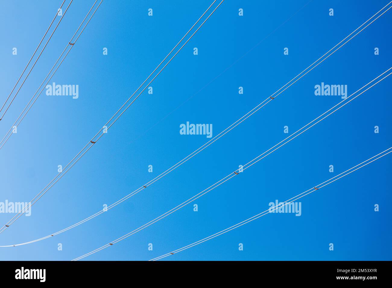 Electrical transmission lines run from Grand Coulee hydroelectric dam ...