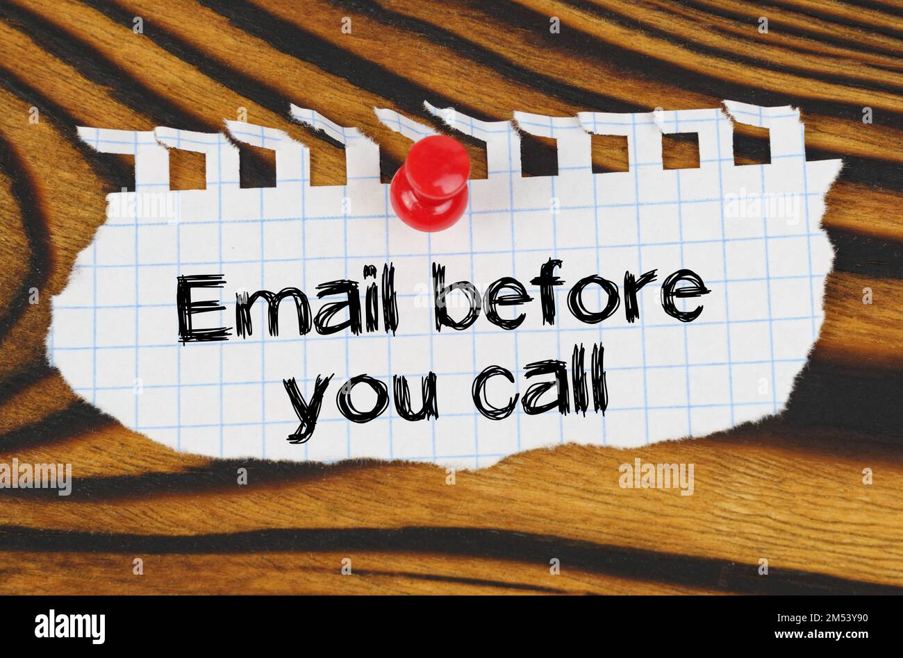 Business concept. Attached to the board is an announcement with the ...