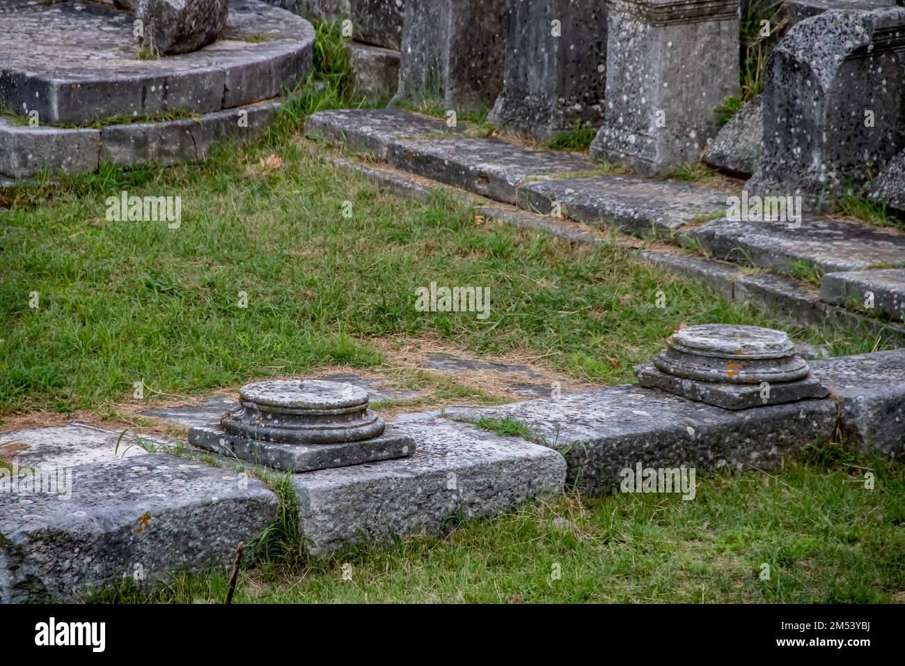 Ancient Greek agora, archeological site in Limenas, Thasos island in ...