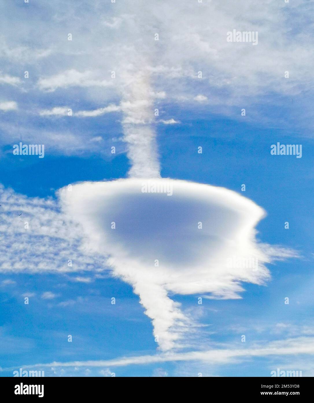An unusual figure of clouds in the sky, stock photo Stock Photo - Alamy