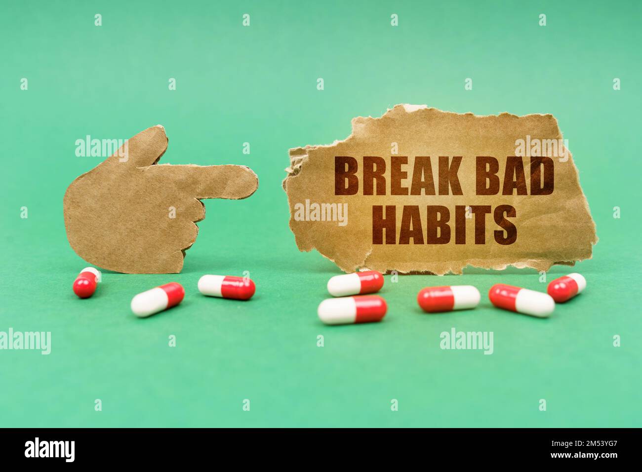 Habits text on cardboard hi-res stock photography and images - Alamy