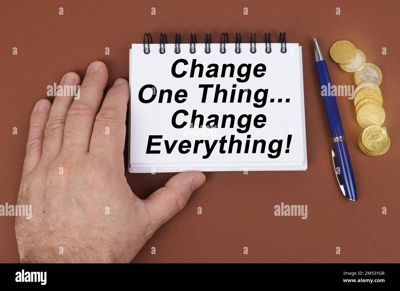 Change one thing and change everything hi-res stock photography and ...