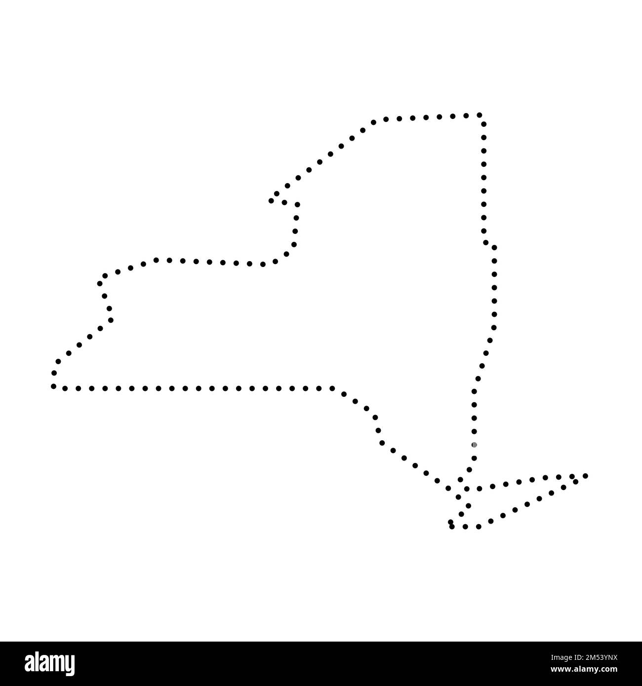 New York state of United States of America, USA. Simplified thick black ...