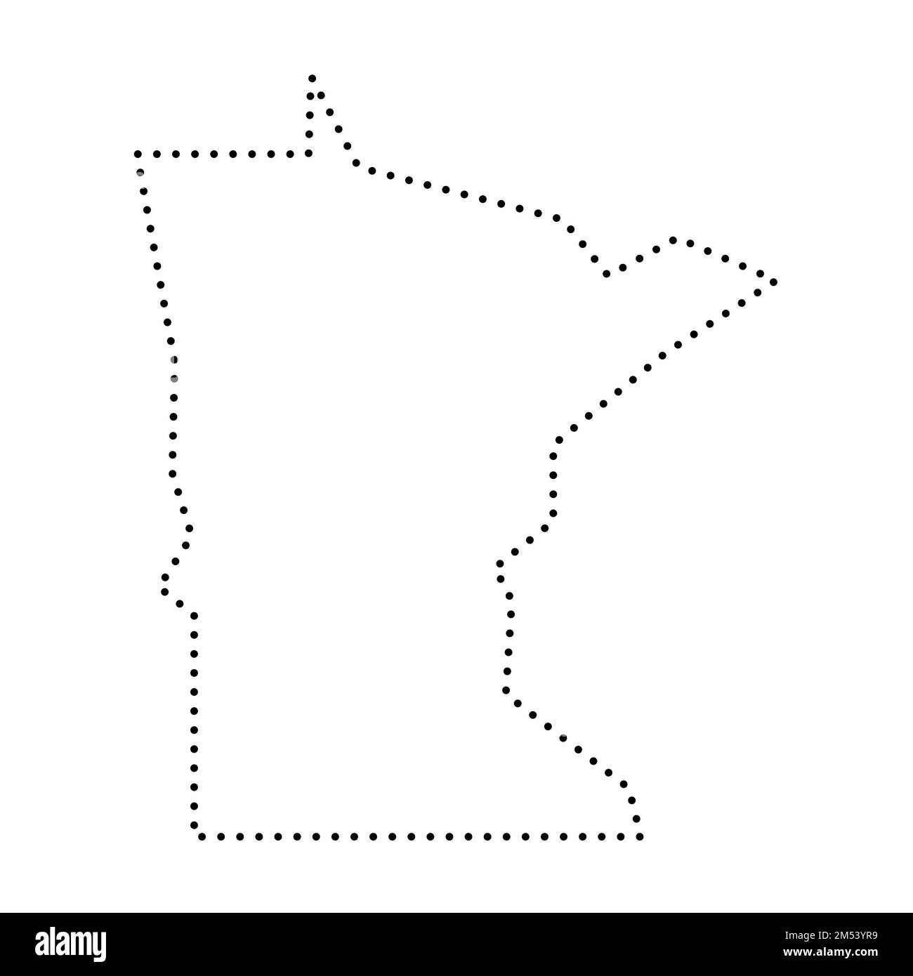 Minnesota state of United States of America, USA. Simplified thick ...