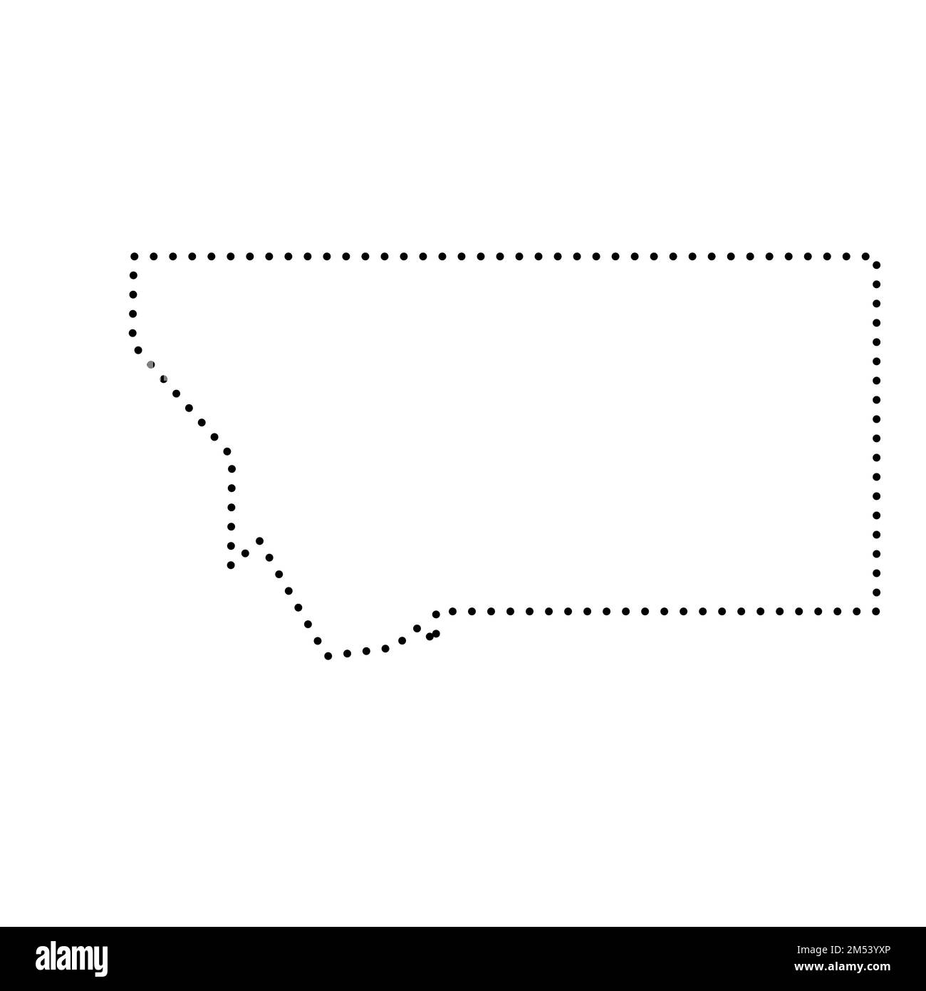 Montana state of United States of America, USA. Simplified thick black ...