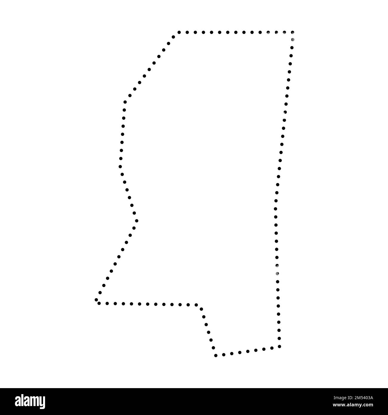 Mississippi State Outline Vector