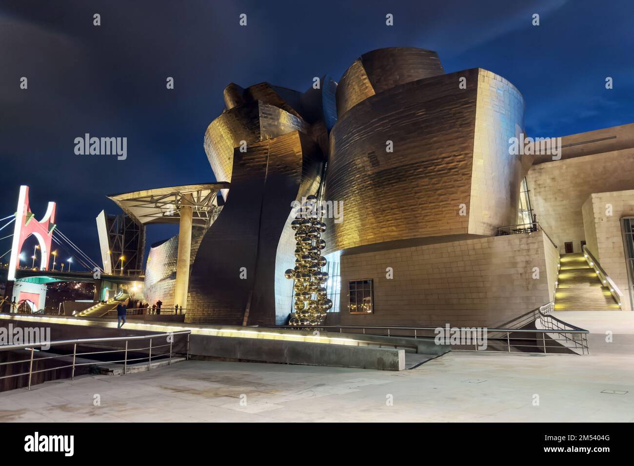Bilbao, Spain - December 19, 2022: night view of modern and ...