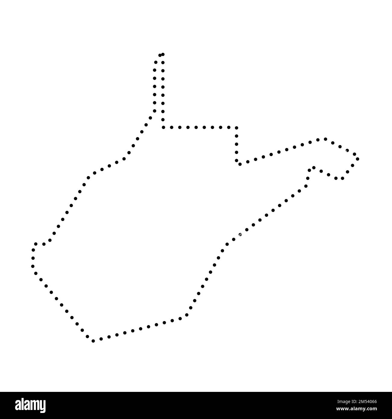 West Virginia state of United States of America, USA. Simplified thick ...
