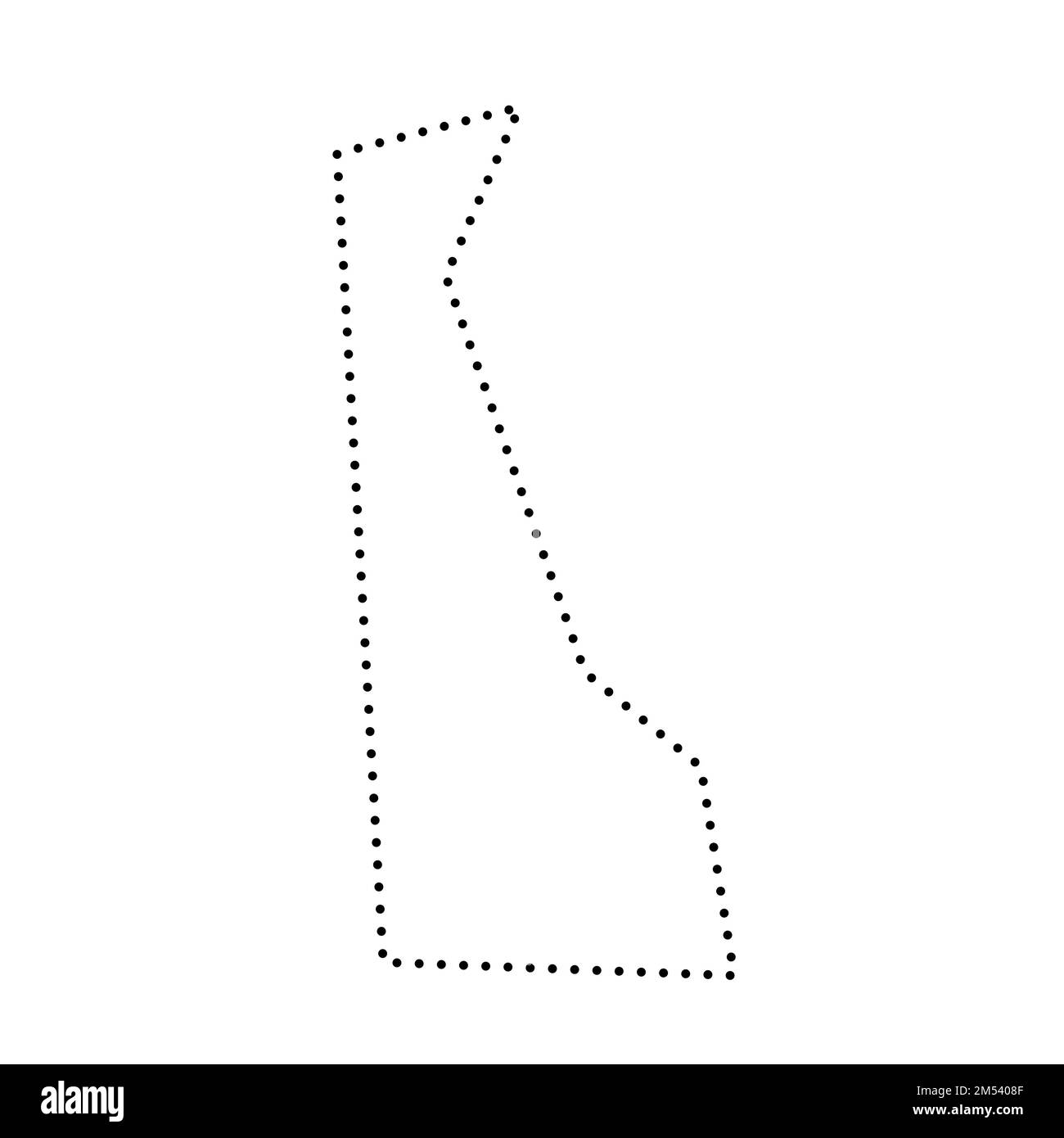 Delaware state of United States of America, USA. Simplified thick black ...
