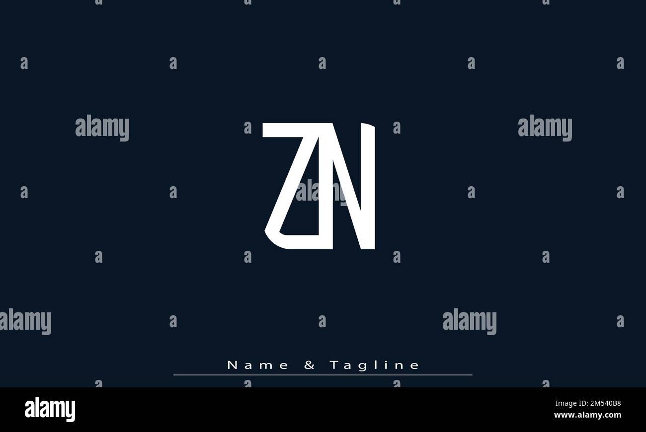 Alphabet letters Initials Monogram logo ZN , NZ Stock Vector Image & Art - Alamy