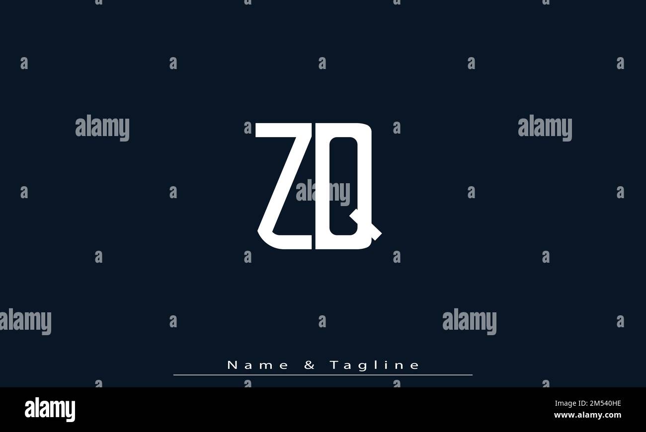 Alphabet letters Initials Monogram logo ZQ , QZ Stock Vector Image ...