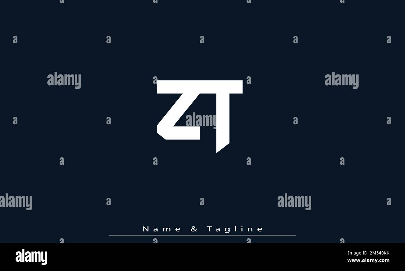 Alphabet letters Initials Monogram logo ZT , TZ Stock Vector Image ...