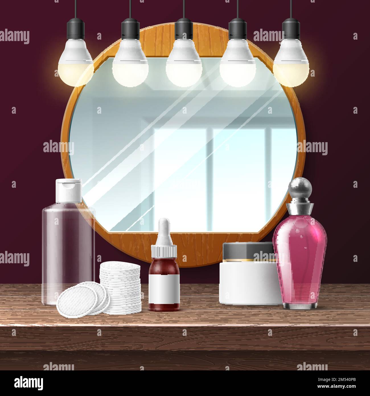 Dressing room mirror bulbs hi-res stock photography and images - Alamy