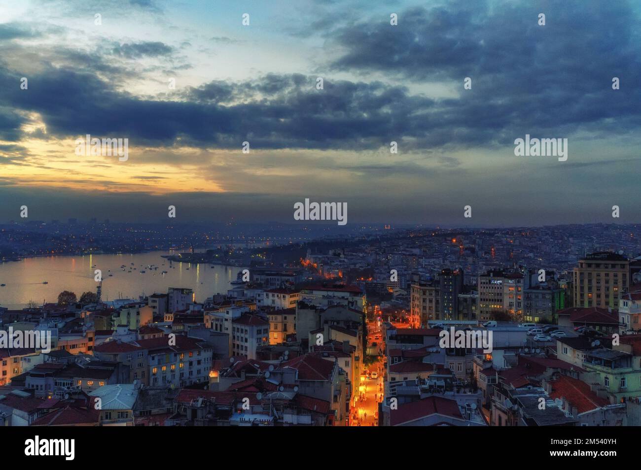 Istanbul, Turkey - 9 DECEMBER 2020: Red roofs istanbul overlooking ...