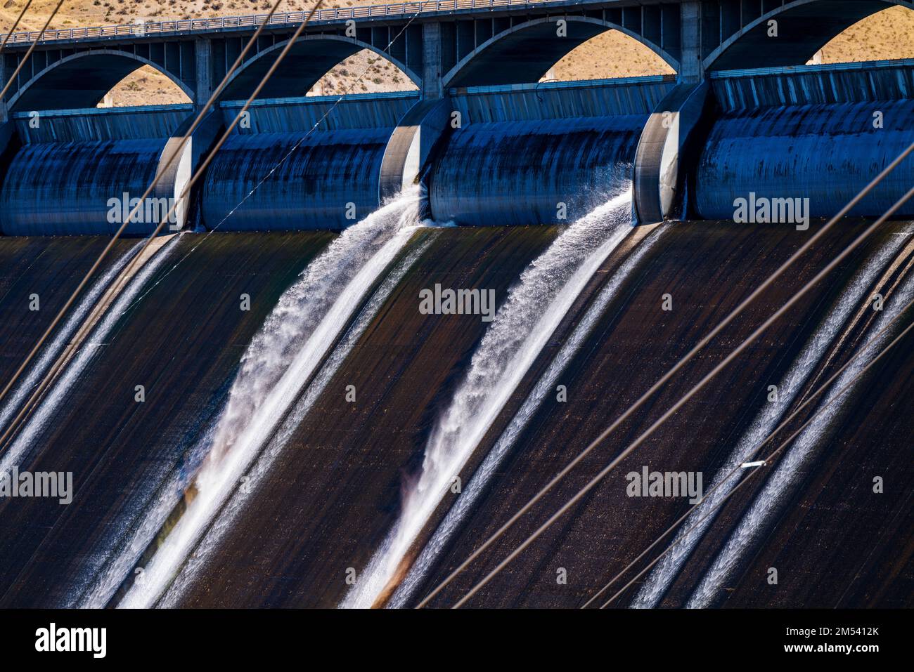 Grand Coulee hydroelectric dam; largest producer of power in the USA ...