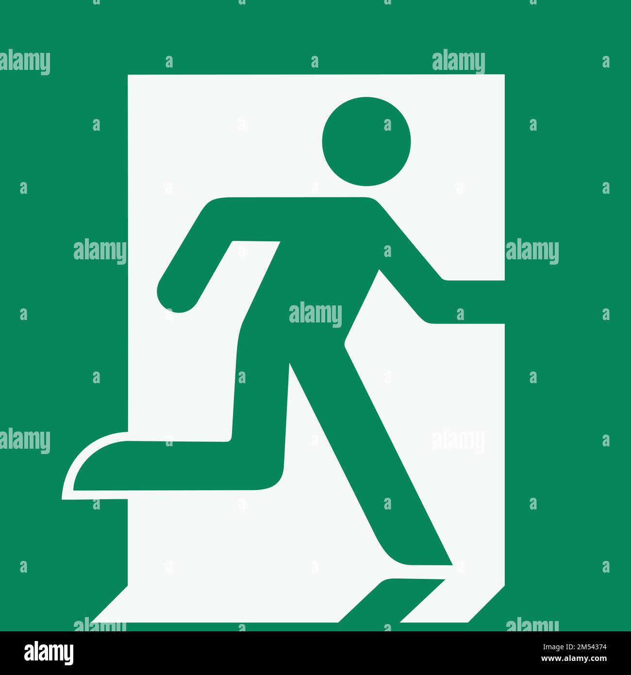 ISO 7010 E002 – Emergency exit (right hand) sign Stock Vector Image ...