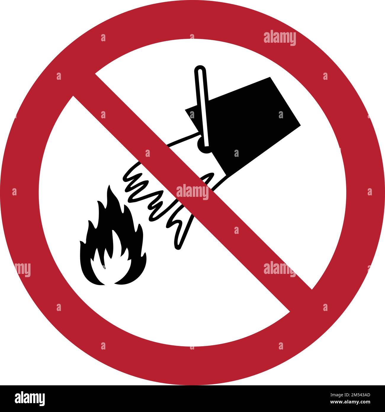 Do Not Extinguish With Water Symbol, Vector Illustration, Isolate White ...