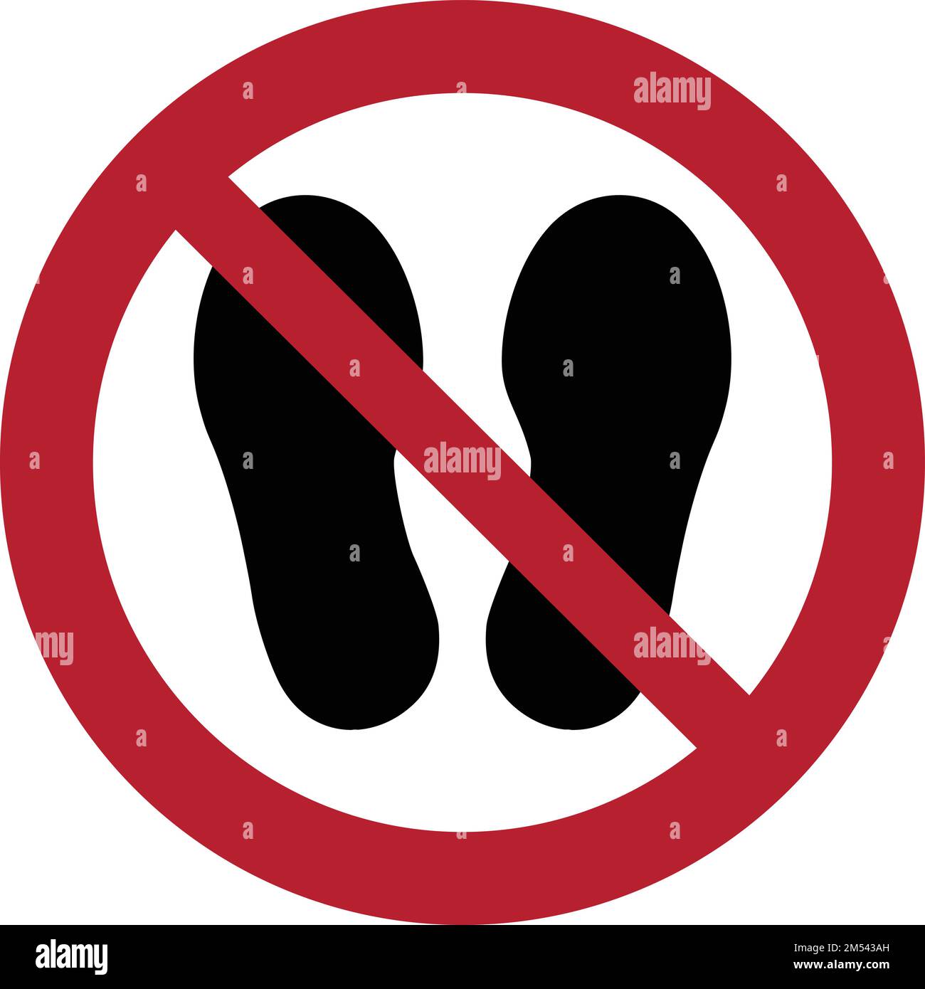 Do not walk or stand here, prohibition sign, vector illustration Stock ...