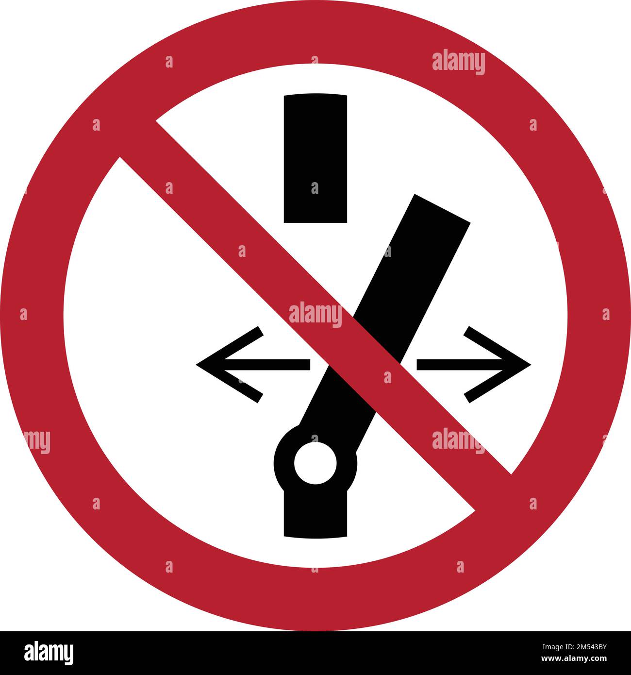 Do not change the state of the switch, prohibition sign, vector ...