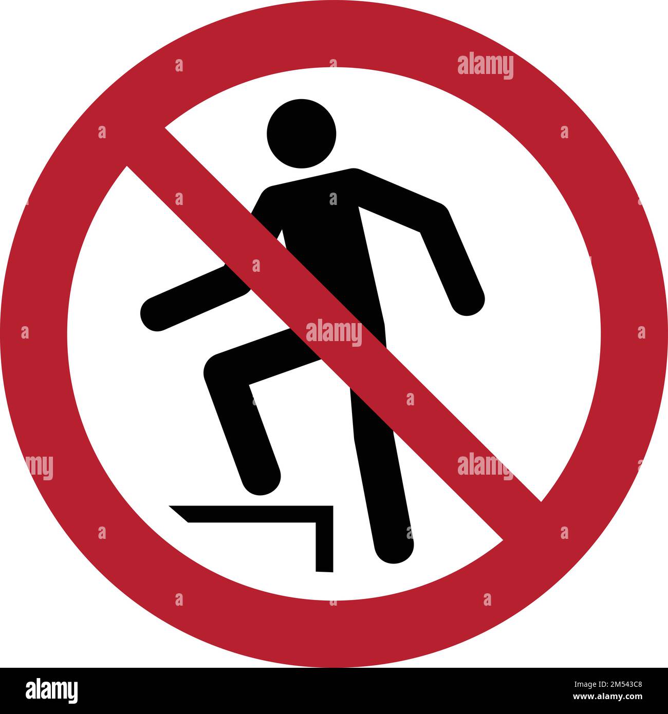 No stepping on surface, prohibition sign, vector illustration Stock ...