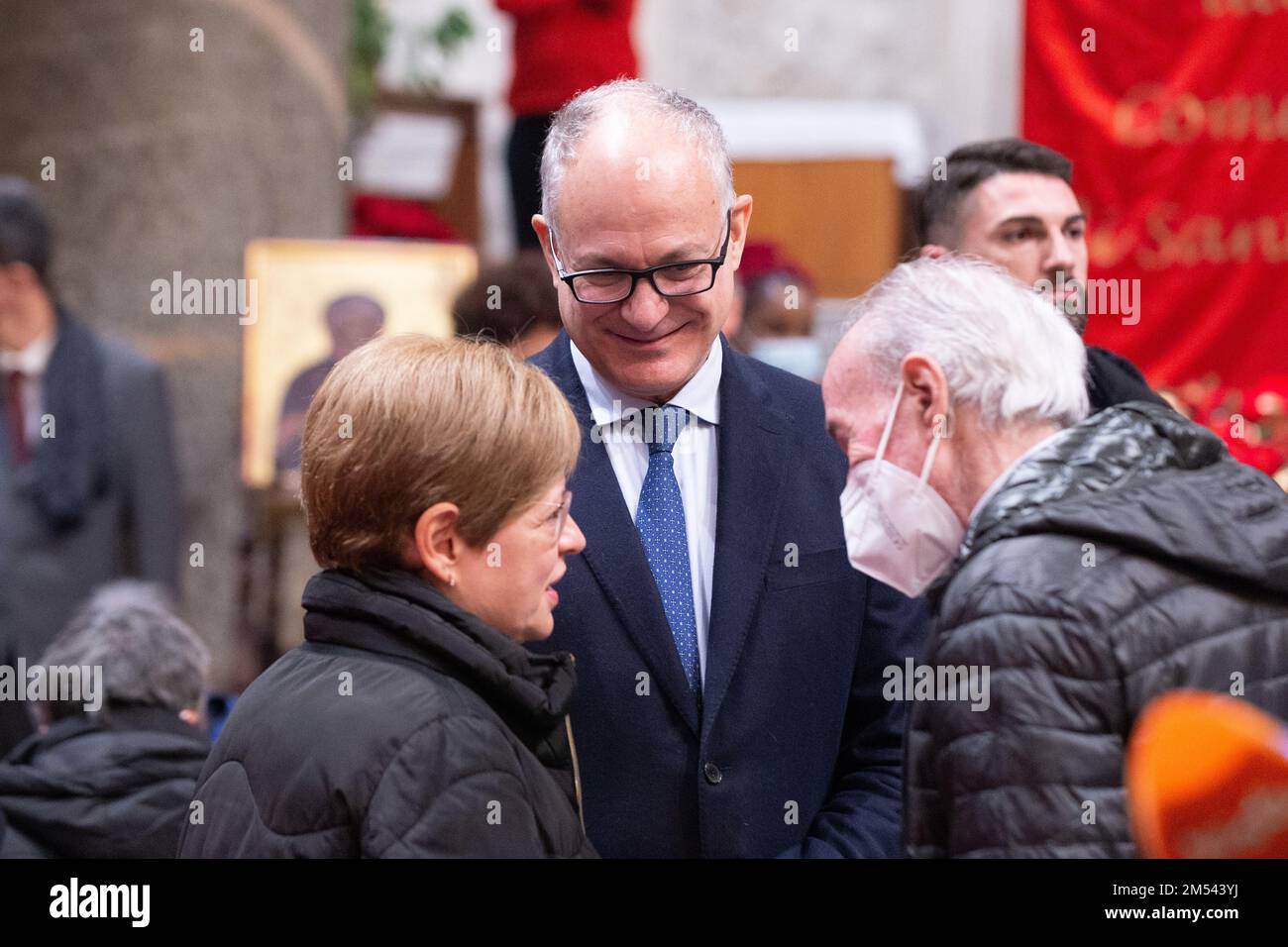 Rome, Italy. 25th Dec, 2022. Mayor of Rome Roberto Gualtieri (Photo by ...
