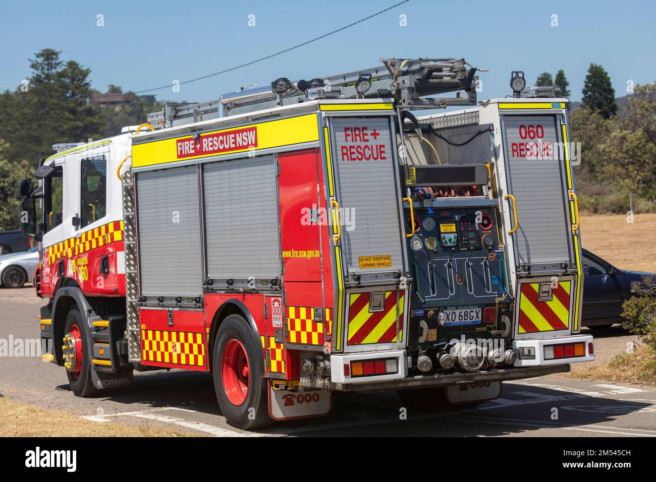 NSW Fire and Rescue emergency services and fire brigade tender at Palm ...